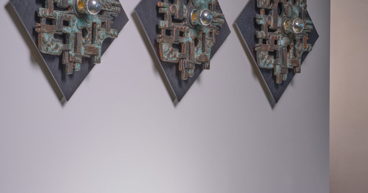 Set of three metal wall appliques | Bloomberry