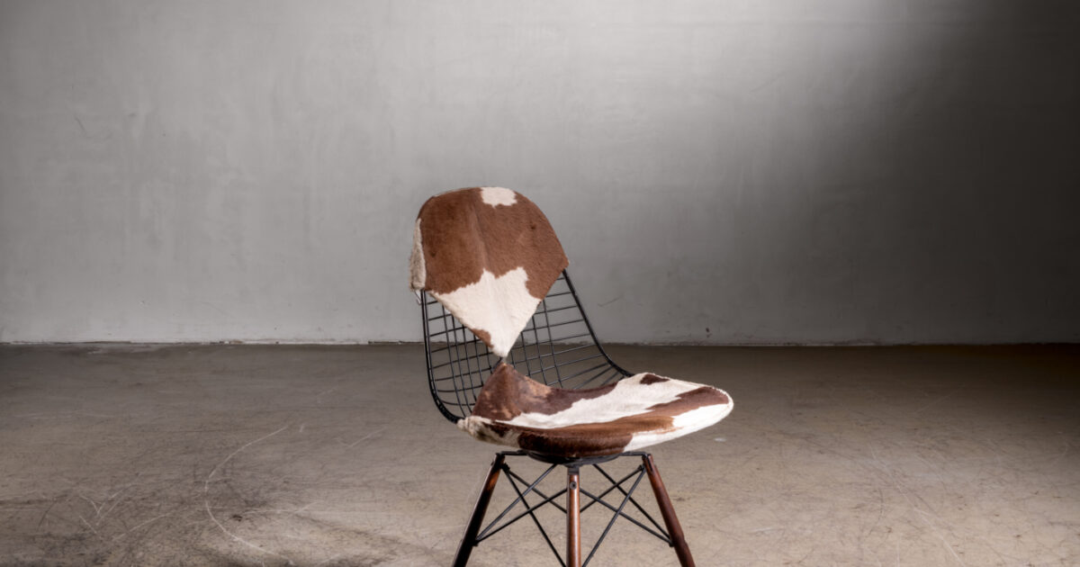 Eames DKW chair with cowhide bikini upholstery | Bloomberry