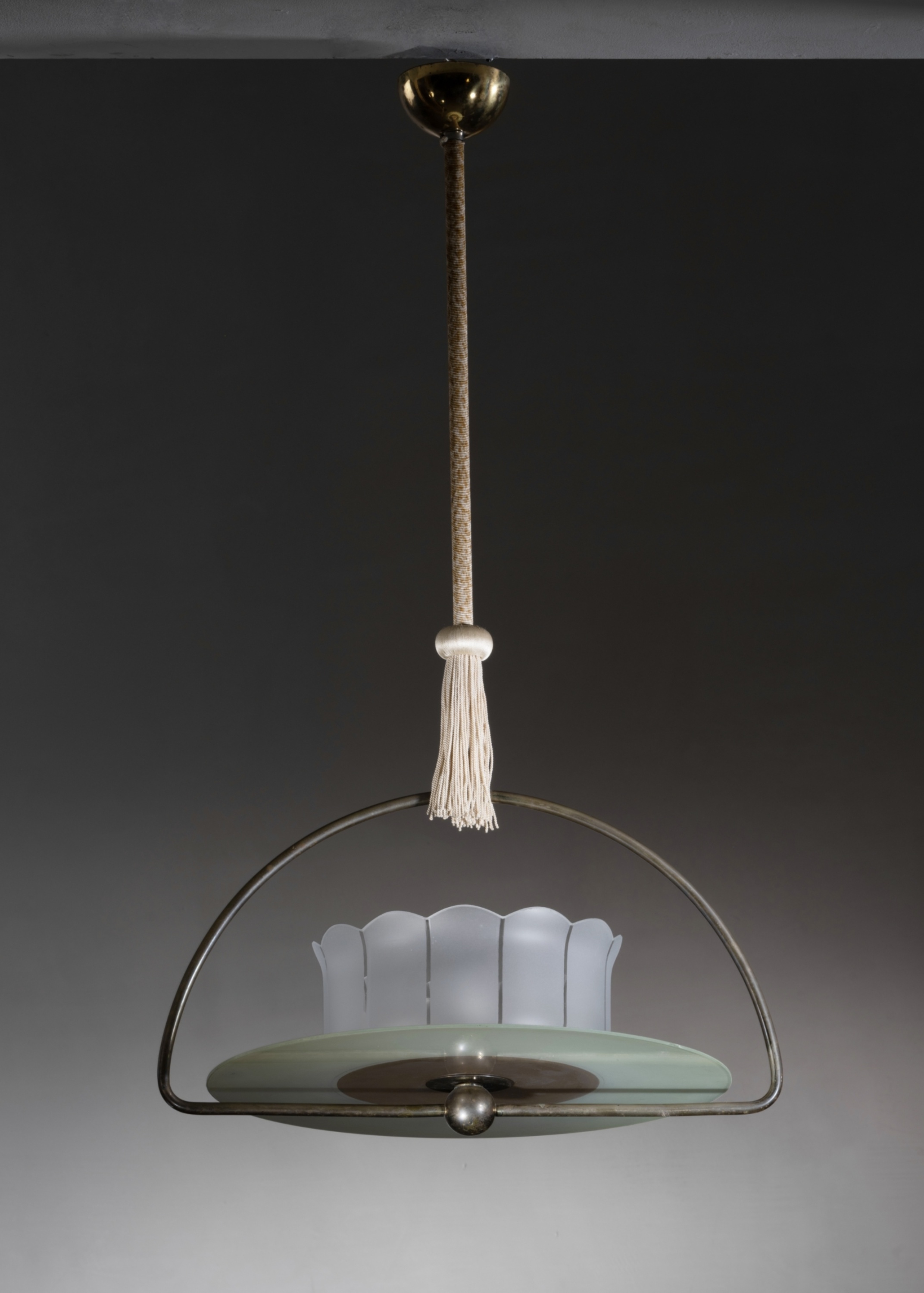 Art Deco glass disc pendant | Bloomberry