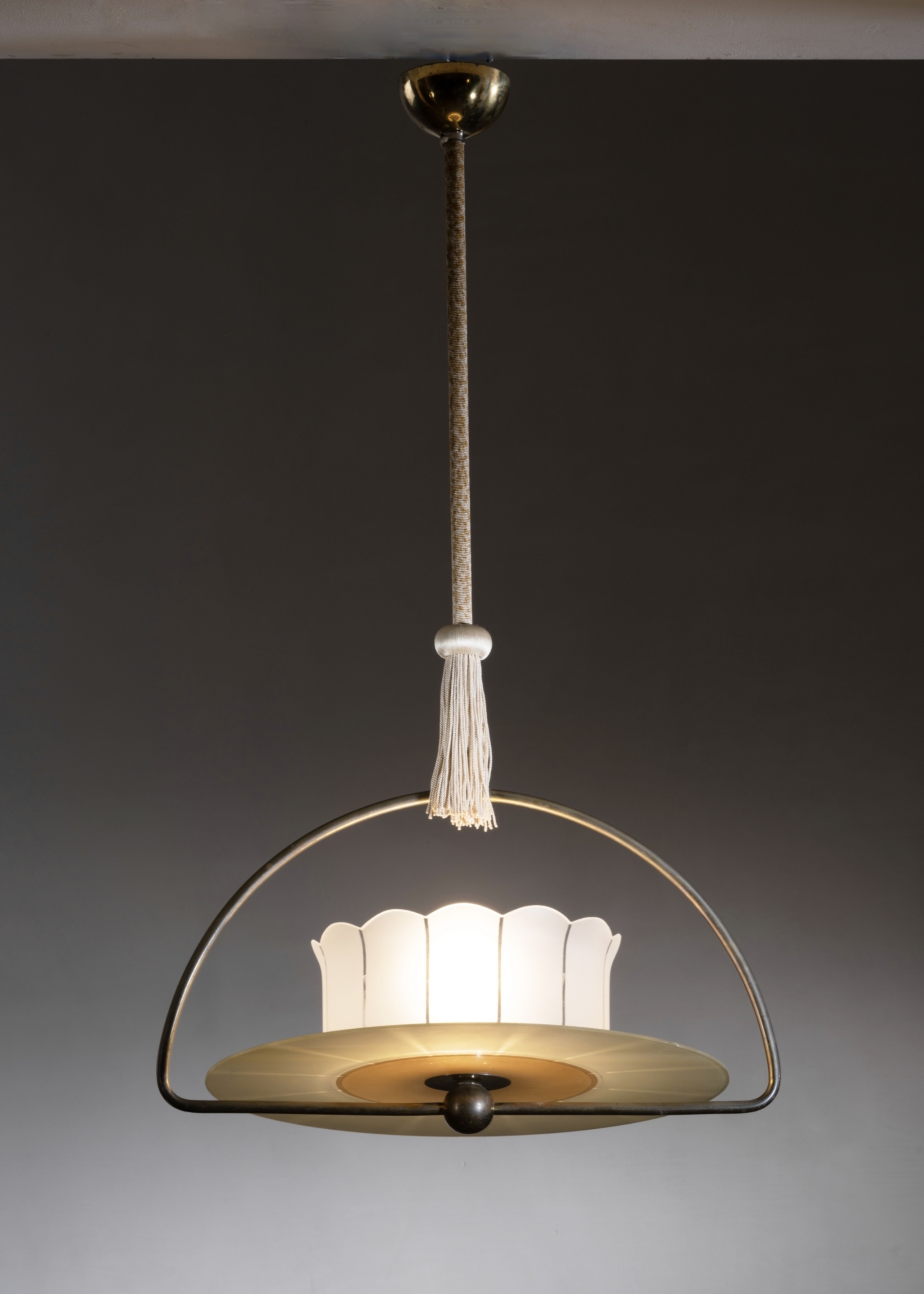 Art Deco glass disc pendant | Bloomberry